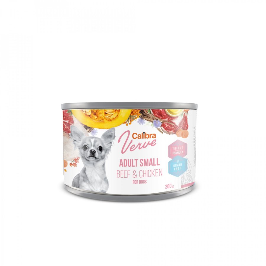 Calibra Dog Verve GF Adult Small Beef&Chicken 200g can | Calibra
